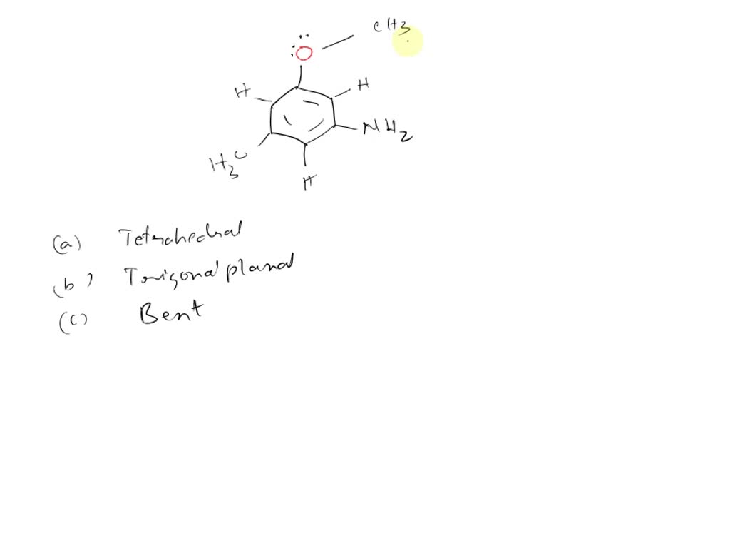 SOLVED: Identify the molecular geometry around the oxygen atom ...