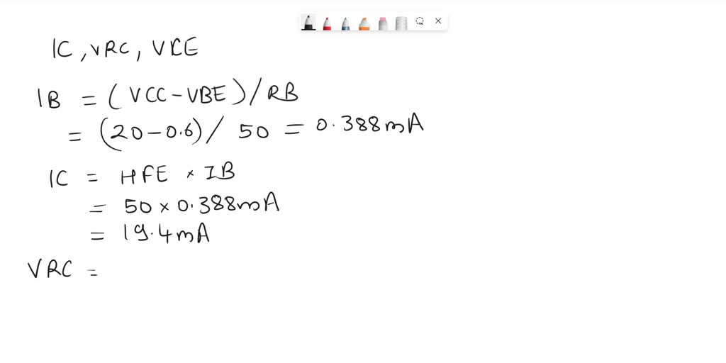 SOLVED: Assuming VBE is 0.6 V and HFE is 50 for the transistor circuit ...