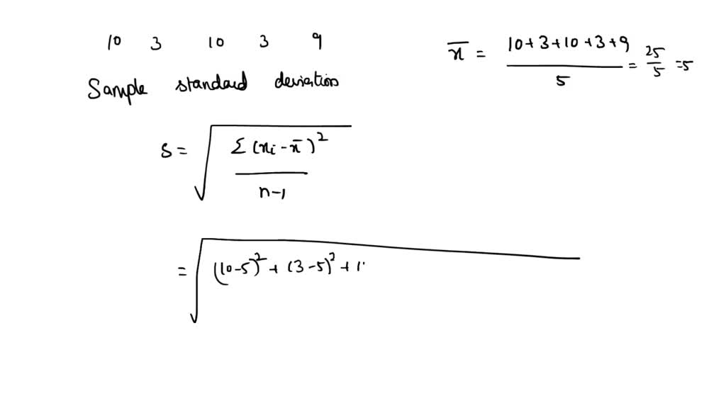 SOLVED: Using the following set of data (the same as in the previous ...