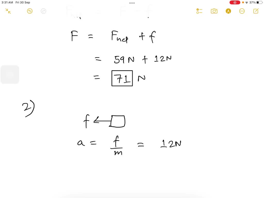 SOLVED: In the figure below, the net external force on the 22 kg mower is stated to be 59 N. If ...