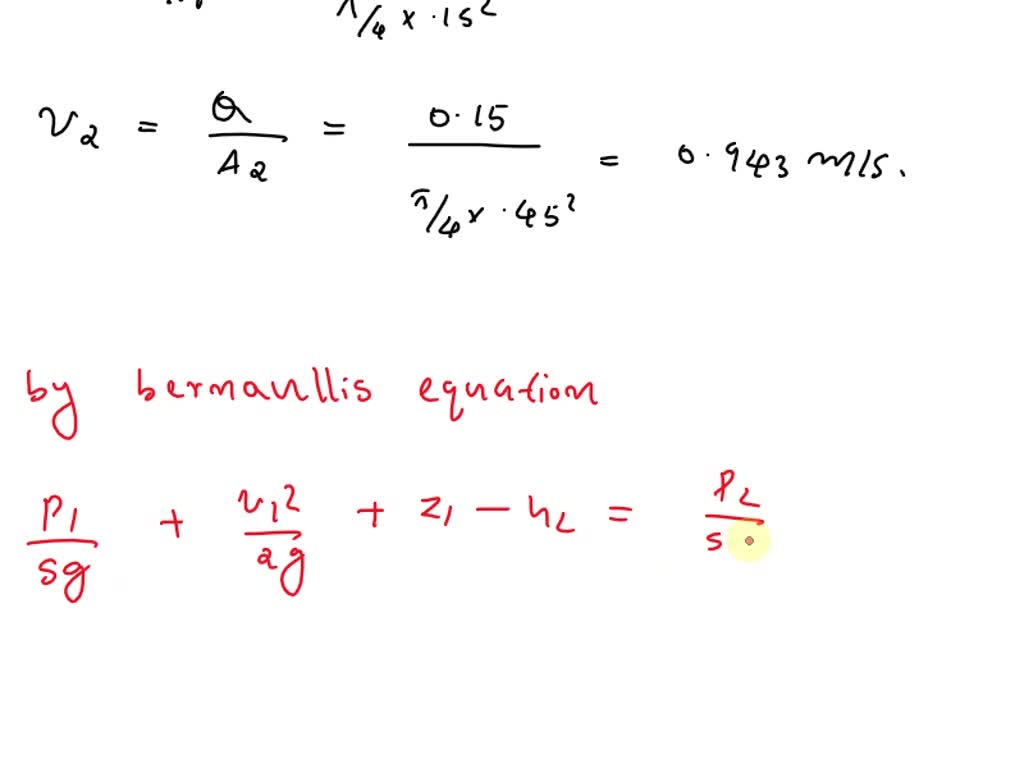 A pipe carrying oil of specific gravity 0.877 changes in size from 150 ...