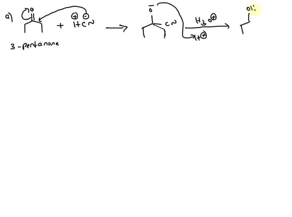SOLVED: Complete the electron-pushing mechanism for the given reaction of 3-pentanone with ...