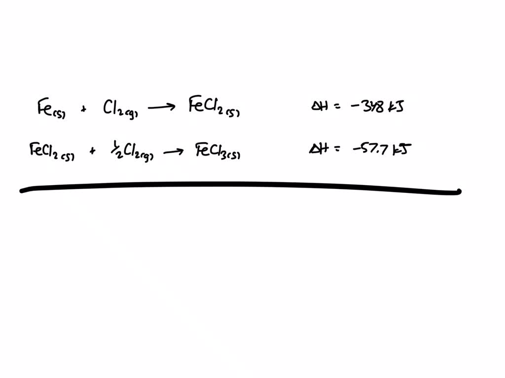 SOLVED: Determine the enthalpy of formation, ,of FeCl3 from the ...