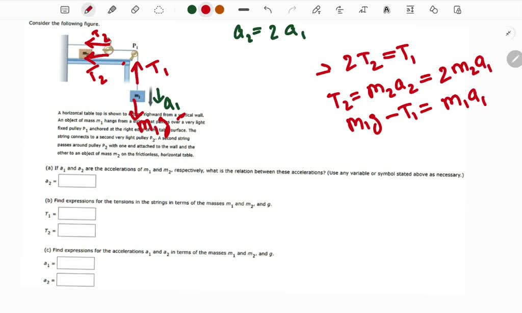 SOLVED: Consider the following figure: a horizontal table top shown to ...