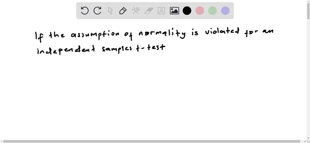 SOLVED: If the assumption of normality is violated for an independent ...