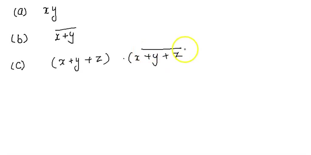 SOLVED: 1.Simplify the following Boolean expression using De Morgan's ... SOLVED: 1.Simplify the following Boolean expression using De Morgan's ...