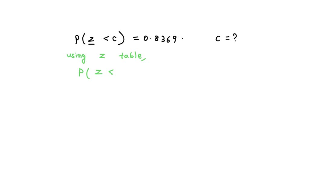 SOLVED: For a standard normal distribution, Pz