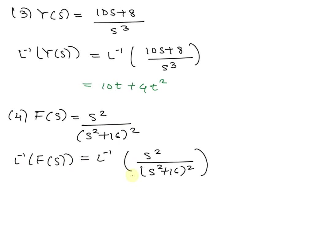 SOLVED: 2 Calculate the Inverse Laplace Transforms of the following functions: (Recall from PFD ...