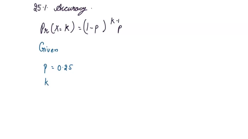 SOLVED: using the geometric distribution formula, what is the ...