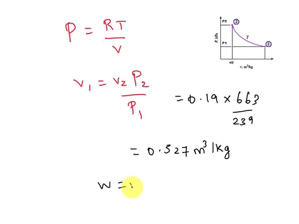 Calculate the total work, in kJ, produced by the isothermal process ...