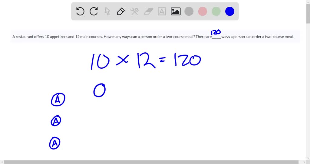 SOLVED: Yann and Camille go to a restaurant. If there are 10 items on the menu, and each orders ...
