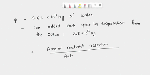 Global water residence time using data from table 26 in...