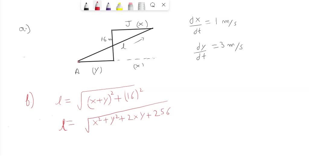SOLVED: Two parallel paths 16 meters apart run east-west through the ...