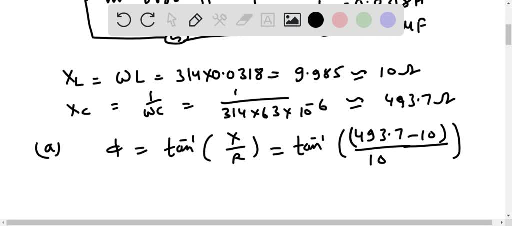 SOLVED: A voltage e(t) = 100 sin 314t is applied to a series circuit ...