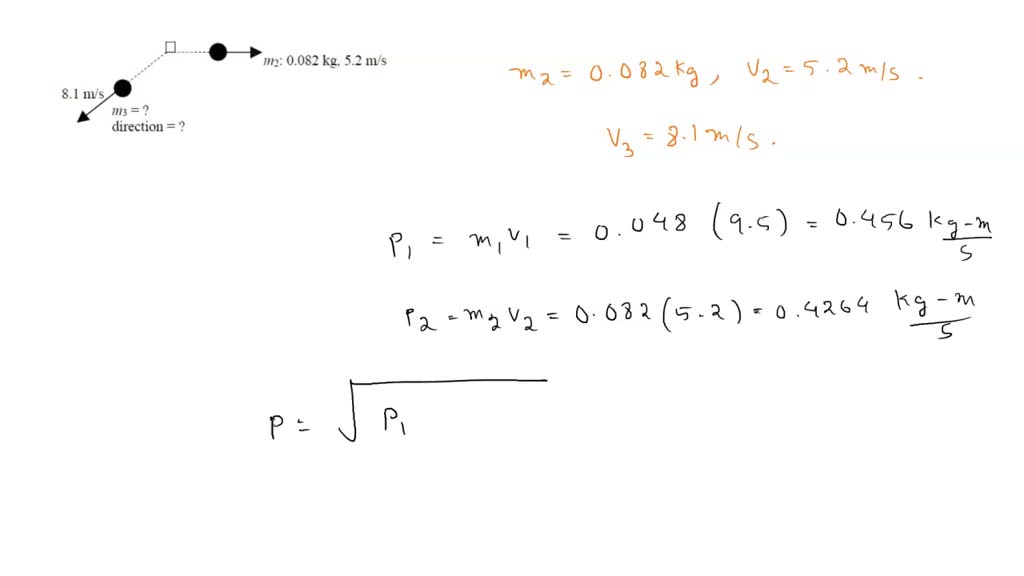 SOLVED: 13. A firecracker explodes into 3 pieces and they move as shown in the diagram Find the ...