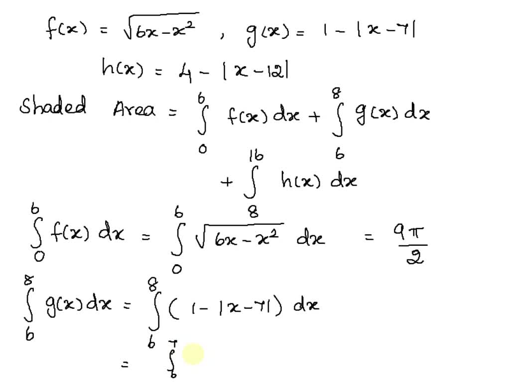 SOLVED: Calculating Definite Integrals with a Geometric Approach Use a ...