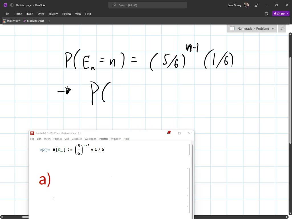 In an experiment, a die is rolled continuously until a 6 appears, at which point the experiment ...