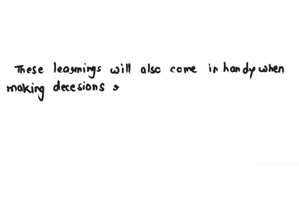 SOLVED: Write a short reflection on the things you learned in this ...