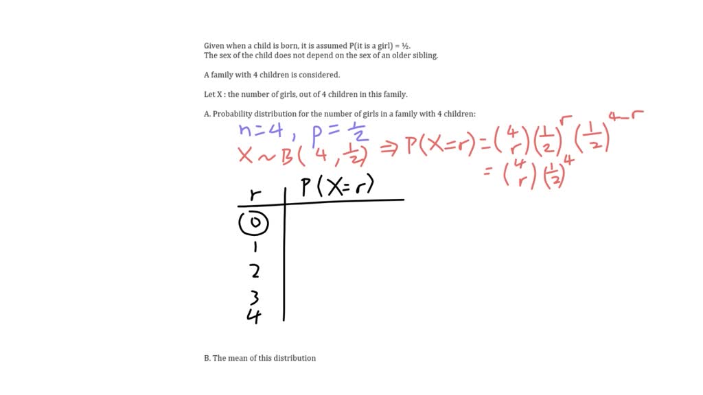 SOLVED: 17. Assume that, when a child is born, the probability it is a ...