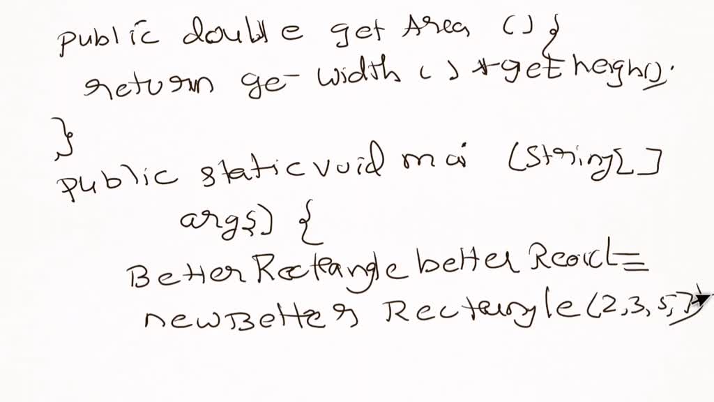 Solved Two Double Data Fields Named Width And Height That Specify The Width And Height Of The