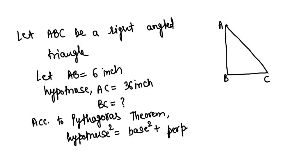 SOLVED: A right triangle has one leg that measures 9 inches and the hypotenuse measures 16 ...