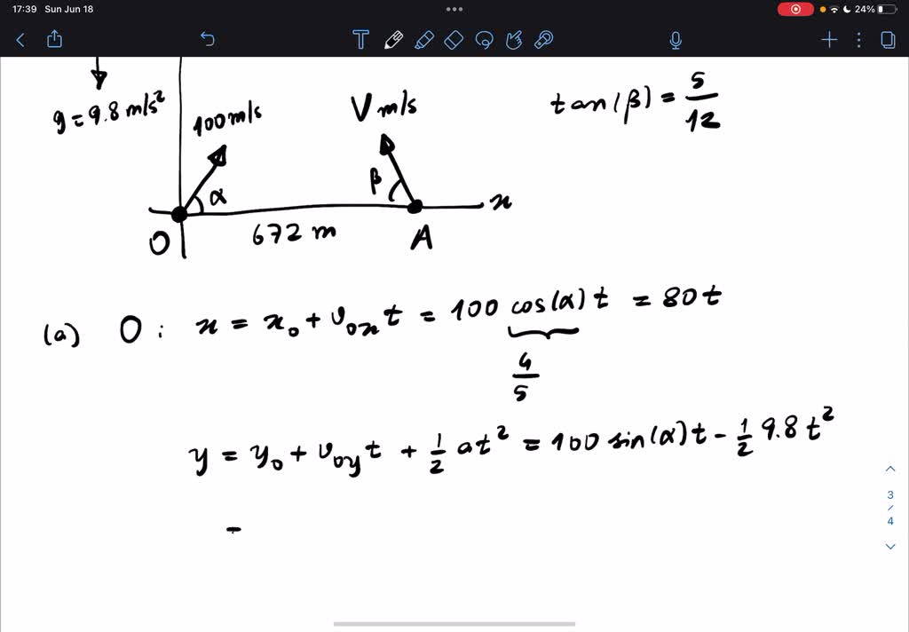 SOLVED: Two particles P and Q are projected simultaneously from O and A respectively. The motion ...