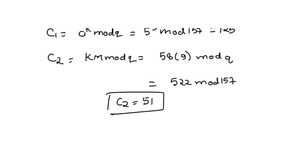 Suppose Alice And Bob Use An Elgamal Scheme With A Common Prime Q 157