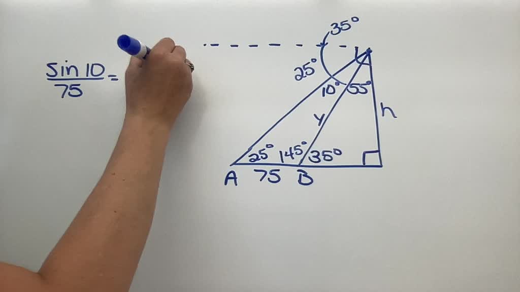 SOLVED: Refer to the diagram below: Determine the height of the hill ...