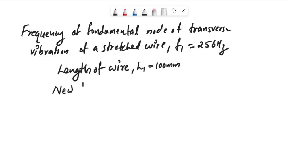 SOLVED: The frequency of the fundamental node of transverse vibrations ...