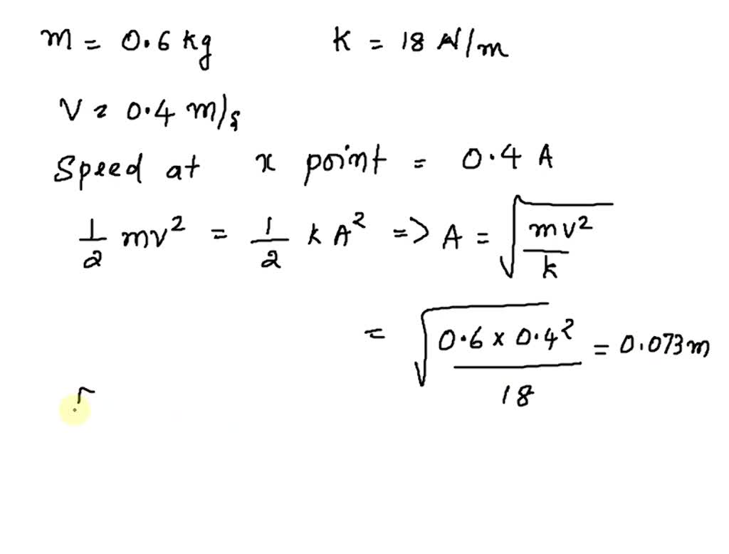 SOLVED: A 0.600 kg block is attached to a spring with a spring constant ...