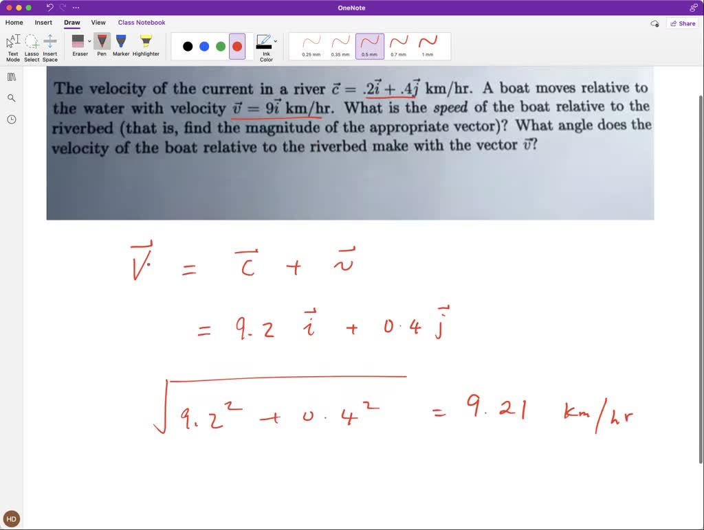 Solved The Velocity Of The Current In A River € 2i 4j Km Hr A Boat