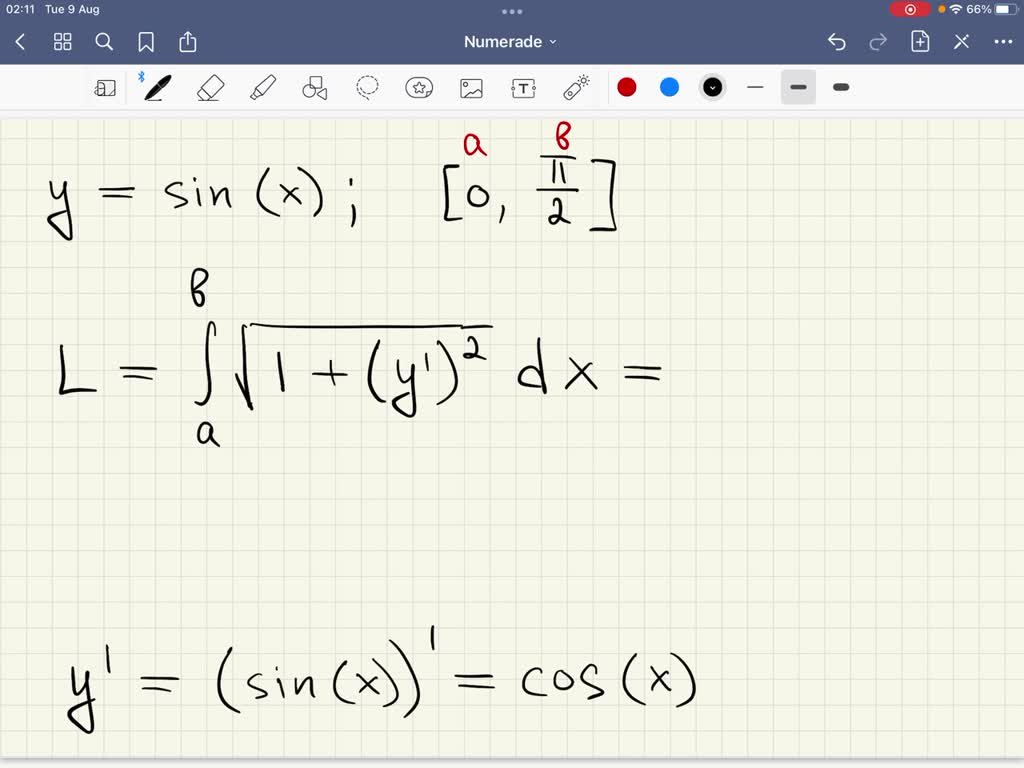 SOLVED: Set-up (but do not evaluate) the integral that you could use to calculate the arc length ...
