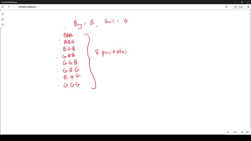 SOLVED: If a family has three children, find the sample space and then ... SOLVED: If a family has three children, find the sample space and then ...