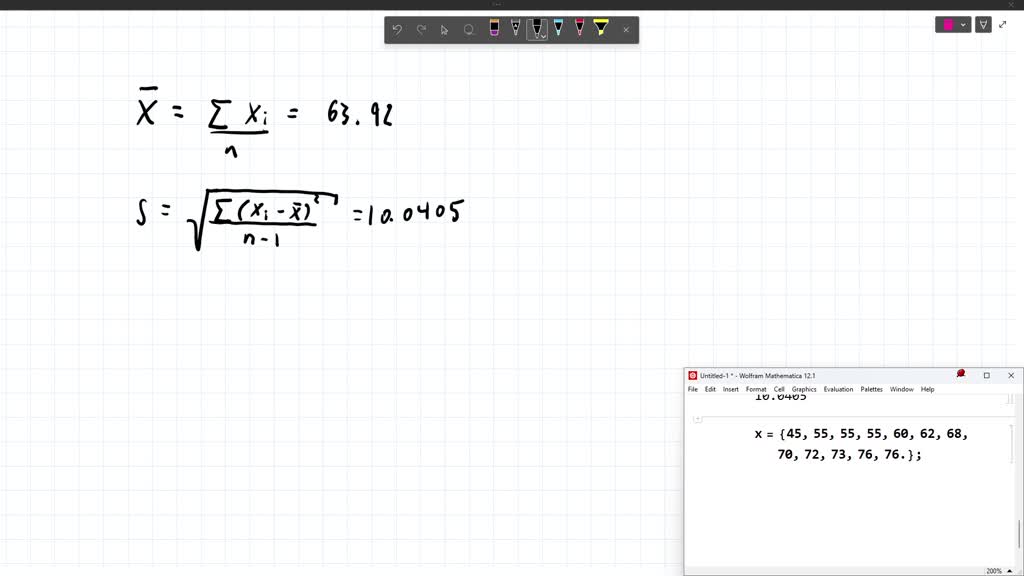 SOLVED: A random experiment involves drawing a sample of 12 data values from a normally ...