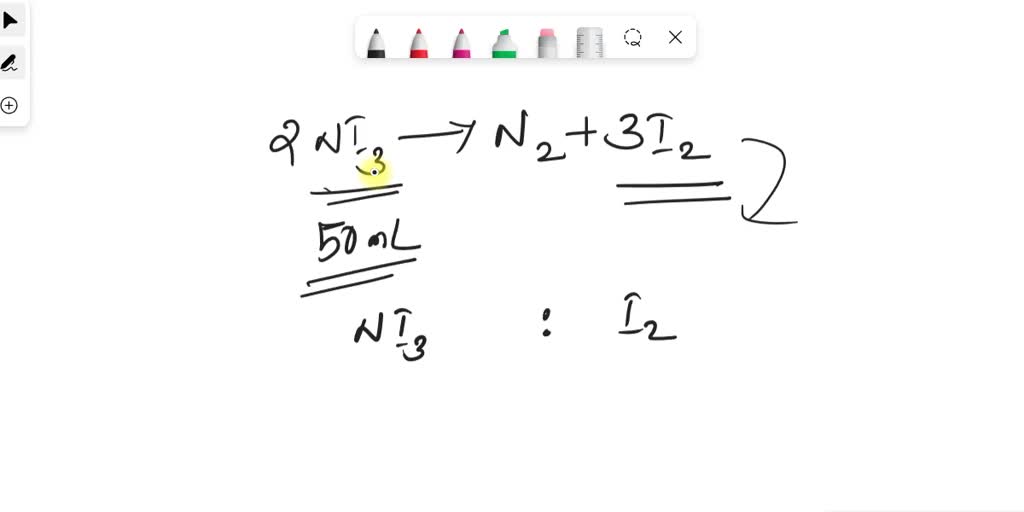 SOLVED: The decomposition of nitrogen triiodide can be represented by ...