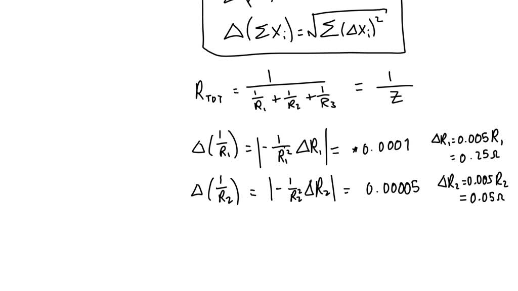 If R is the total resistance of three resistors, connected in parallel ...