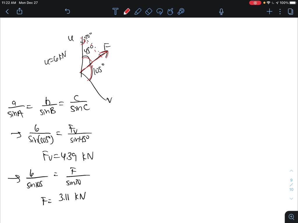 SOLVED: 'F2-6. If force F is to have a component along the u axis of Fu ...