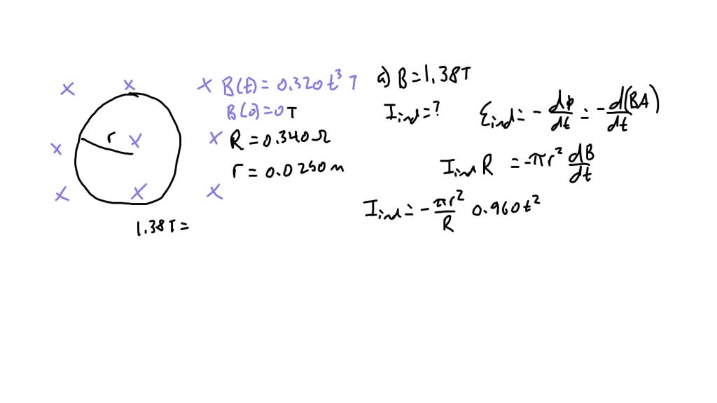 SOLVED: A circular loop of wire with radius 0 0250 m and resistance 0.340 is in a region of ...