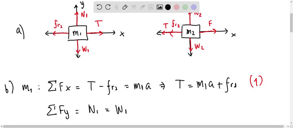 SOLVED: Two blocks connected by a rope of negligible mass are being dragged by a horizontal ...
