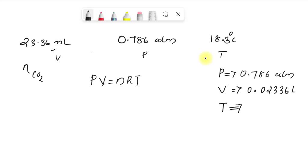 SOLVED: In the Alka-Seltzer reaction, if 23.36 mL of carbon dioxide is ...
