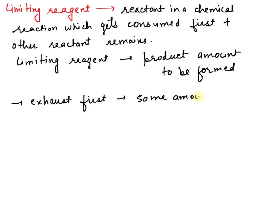 SOLVED: what it meant when aniline is referred to as the “limiting ...