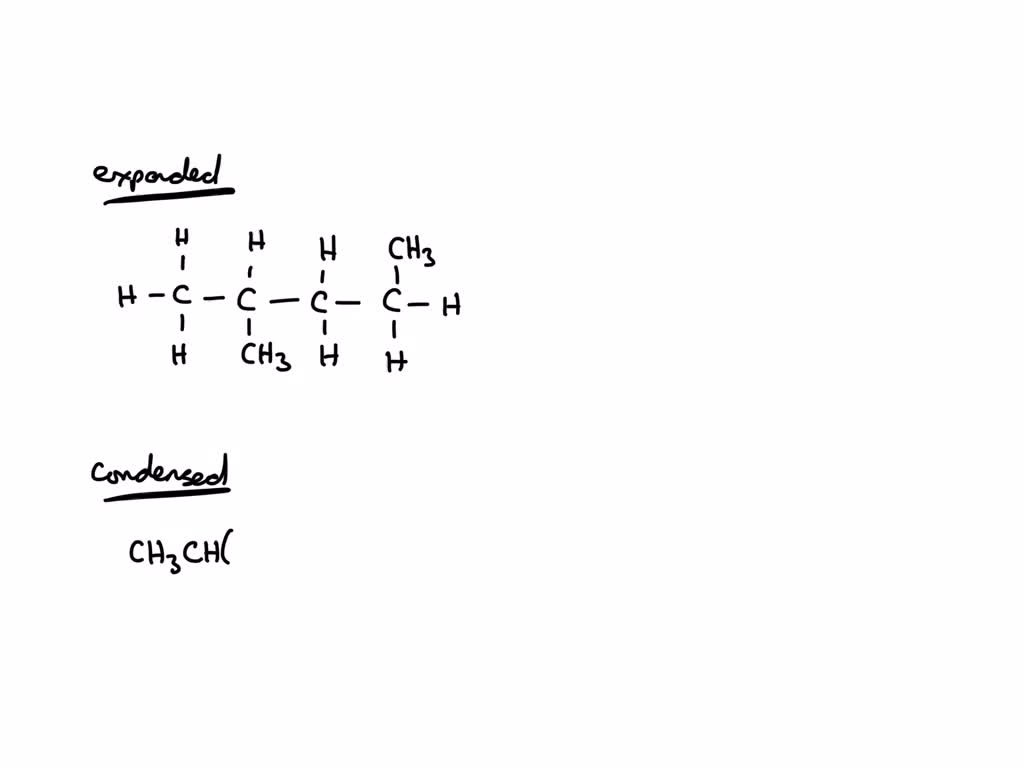 SOLVED: Which one of the condensed formulas corresponds to the following expanded structural ...