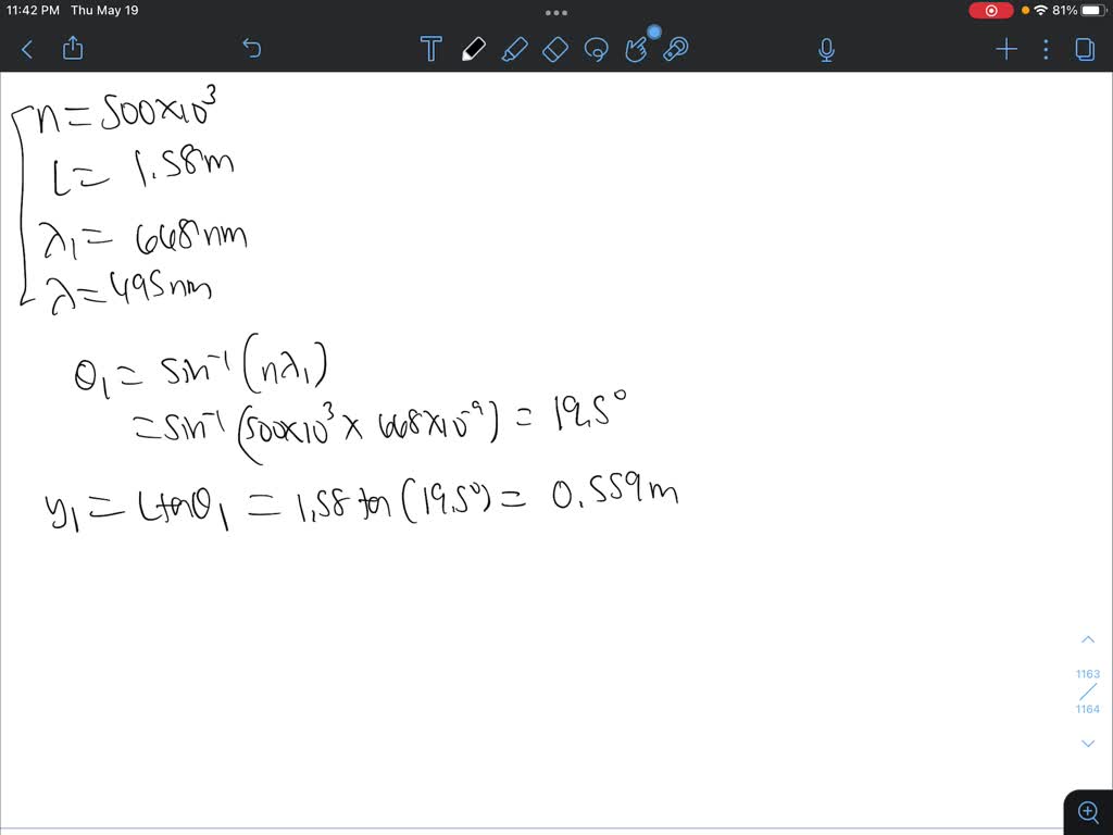 Solved Consider A Diffraction Grating With A Grating Constant Of 500 Lines Mm The Grating Is