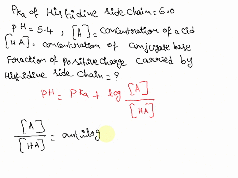 The pka of the side chain of the amino acid histidine is 60...