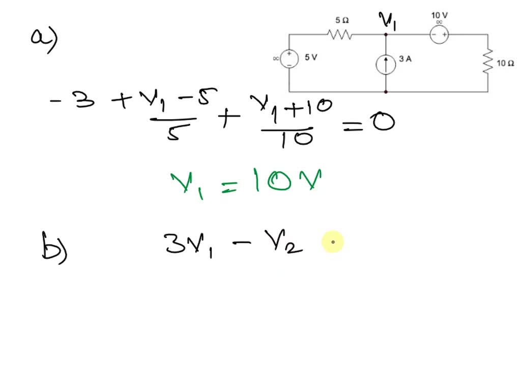 VIDEO solution: Thevenin/Norton Voltage 11 a) Determine VTH using any ...