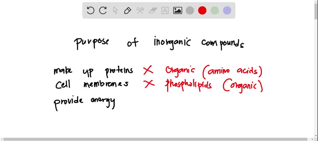 SOLVED: In the body; inorganic compounds both a and € a b. make up ...