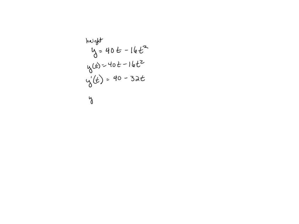 SOLVED: If a ball is thrown into the air with a velocity of 40 ft/s ...