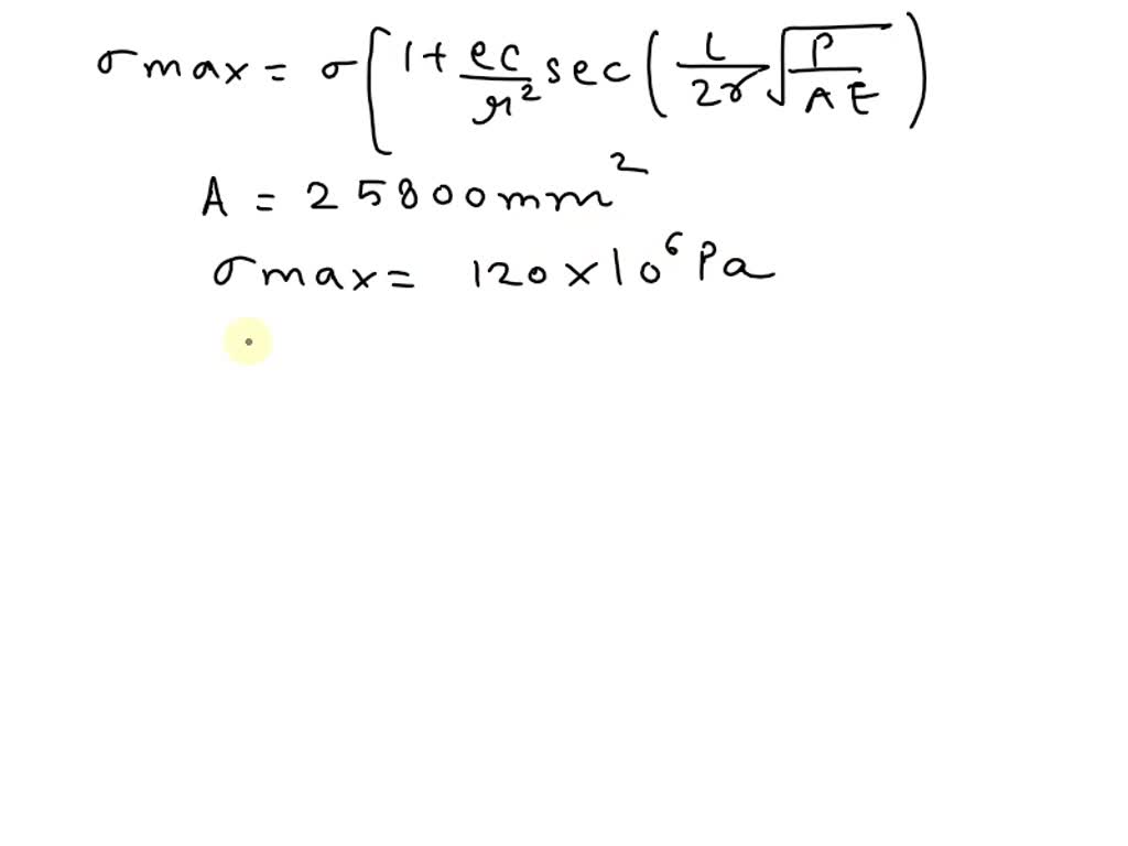SOLVED: The aluminum W310x202 (wide flange) column is subjected to an ...
