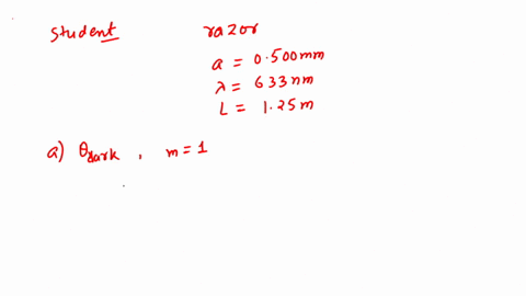 A student and his lab partner create a single slit by carefully ...