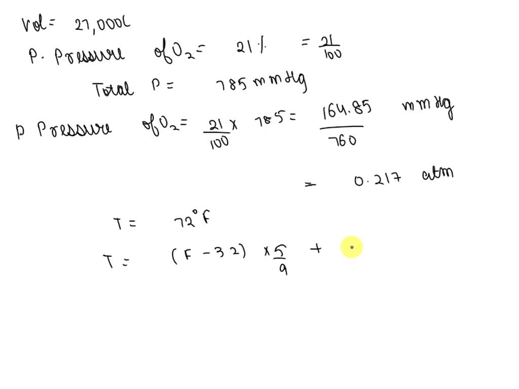 Imagine you are sitting in a room with a volume of 27000 liters and a ...